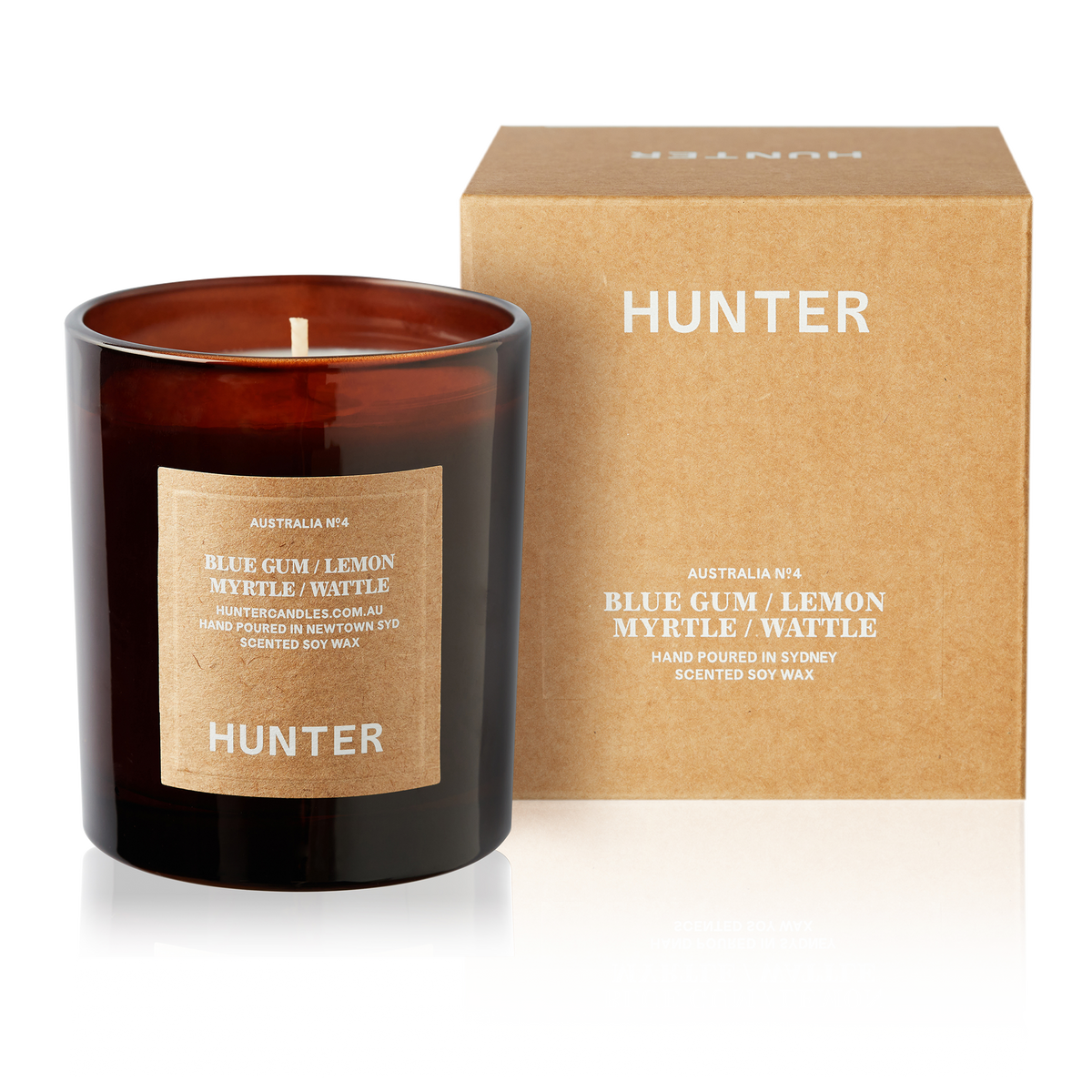 AUSTRALIA | blue gum + lemon myrtle + wattle candle | Hunter Candles