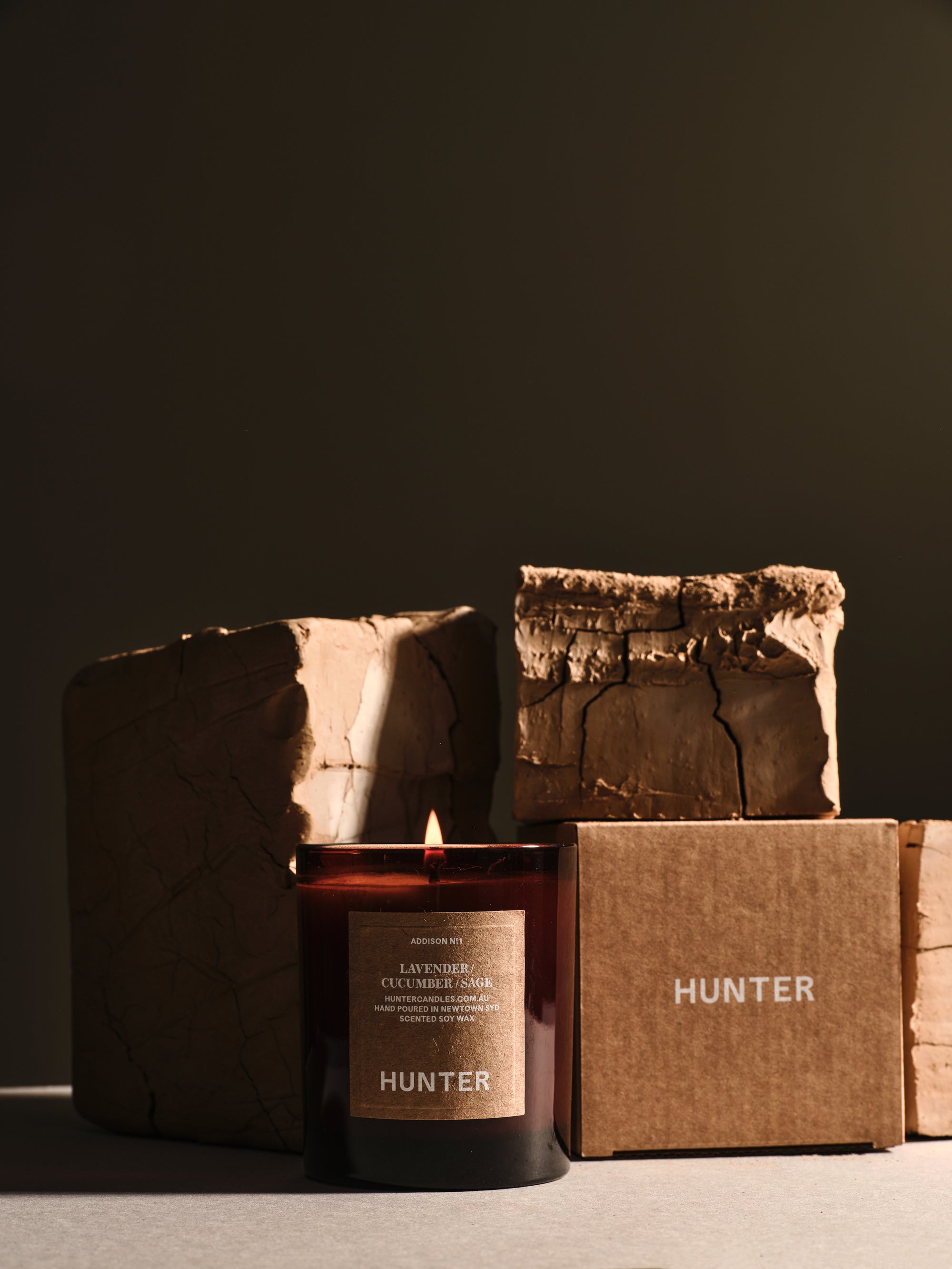 ADDISON | lavender + cucumber + sage scented candle | Hunter Candles